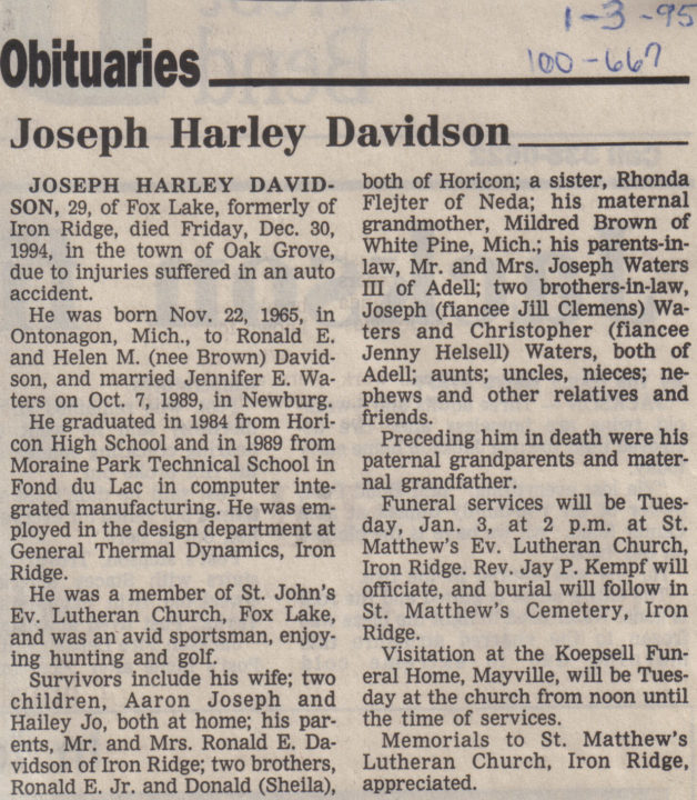 Davidson, Joseph H. – Friedrich & Rosine Seidemann Family